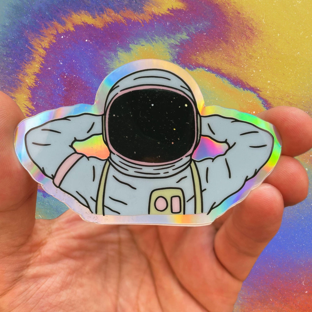 Big Moods - Astronaut Holographic Sticker | Plant Party