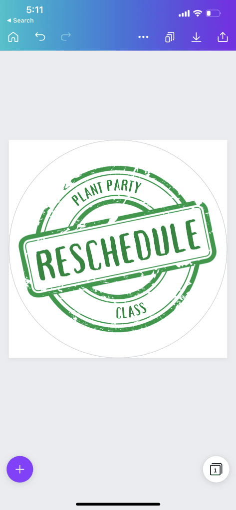 Rescheduling Fee | Plant Party